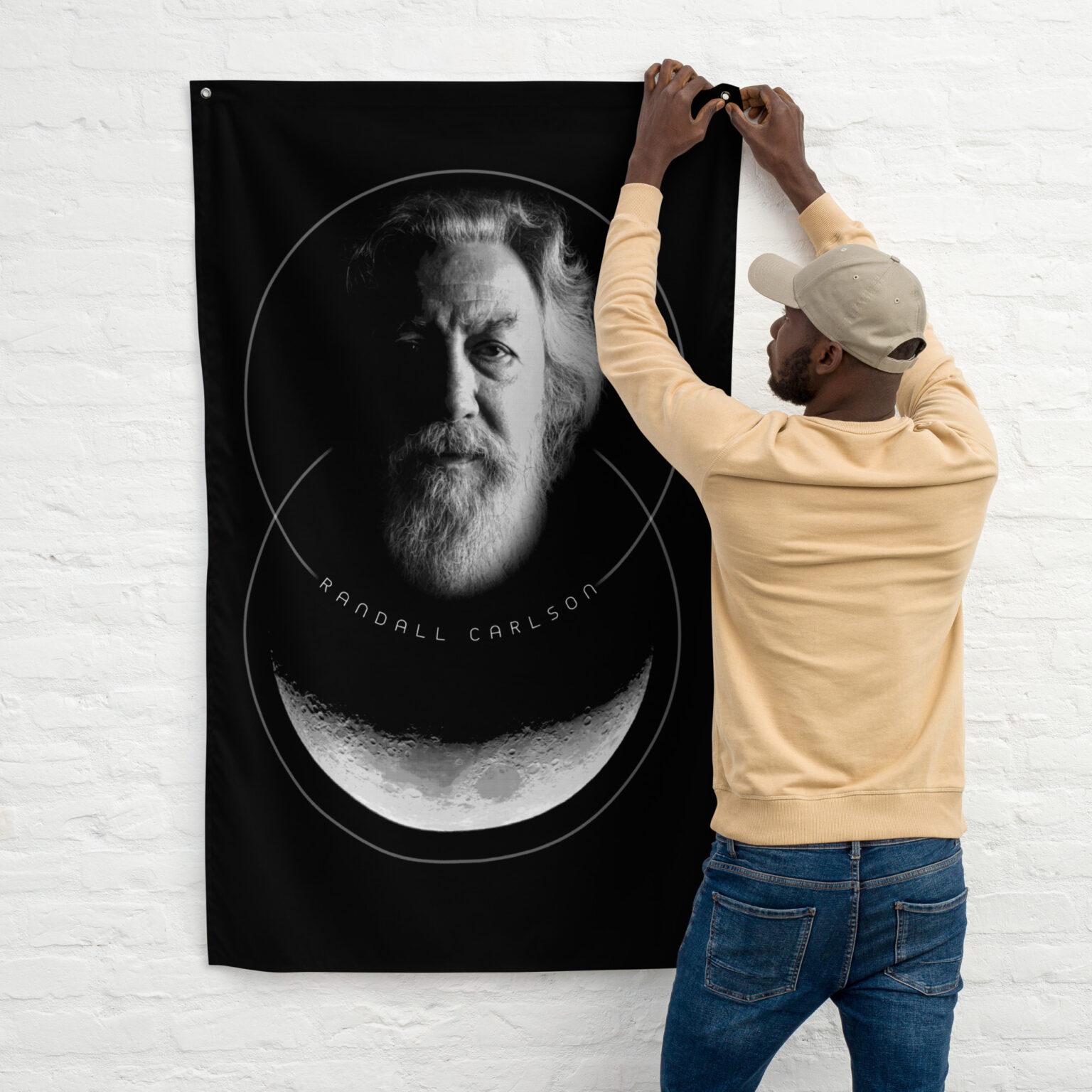 Randall in the Moon Flag - RandallCarlson.com